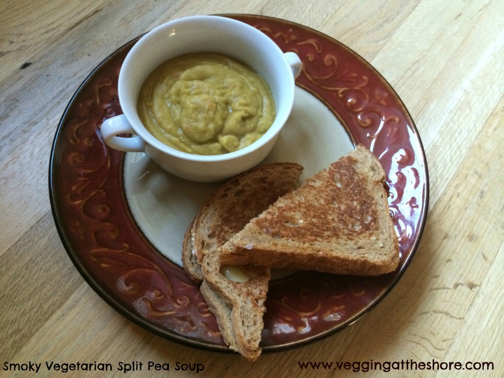 Smoky Vegetarian Split Pea Soup - https://veggingonthemountain.com/